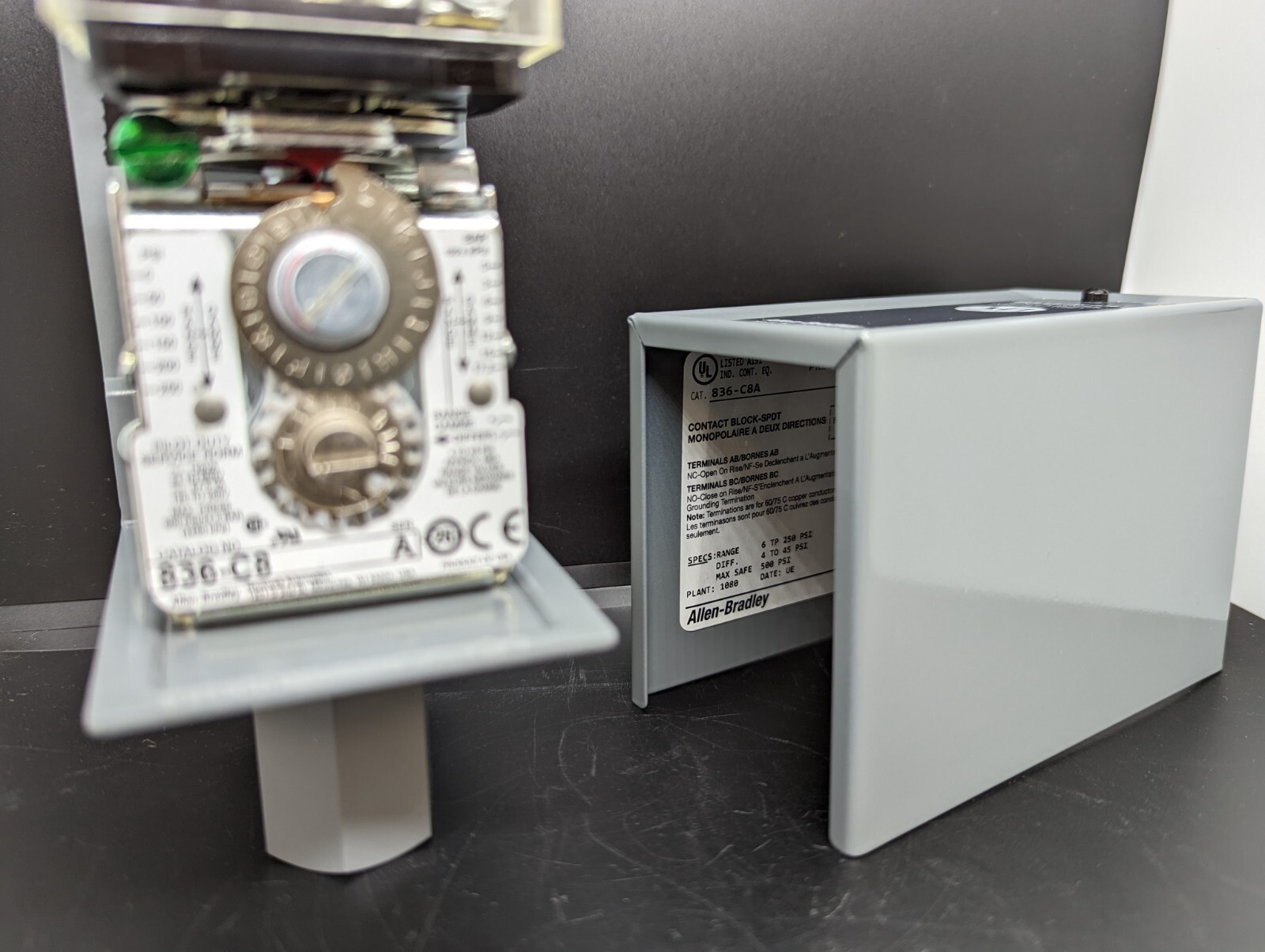 Allen Bradley 836-C8A Pressure Switch Type 1 Enclosure New In Box USA ...