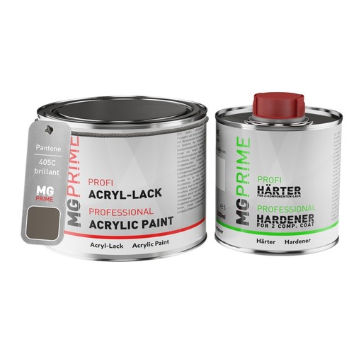 Pantone 405C Grey Peinture acrylique brillante Pot de 0,75 litre ...