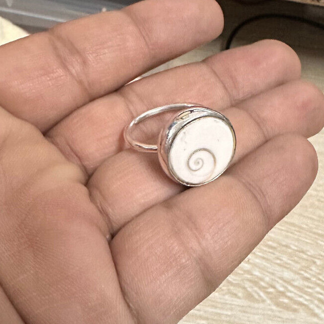 Shiva Shell Gemstone 925 Sterling Silver Personalized Gifts Ring ...