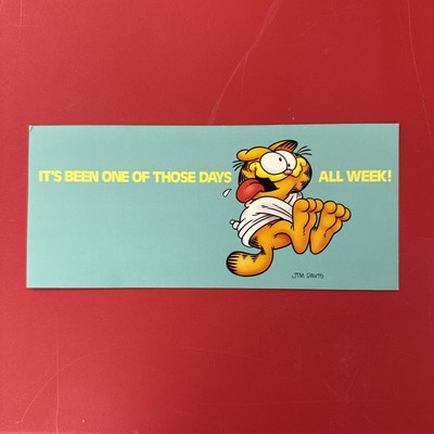 Vintage Garfield Poster 9"x4" Office Classroom Motivational Humor Jim ...