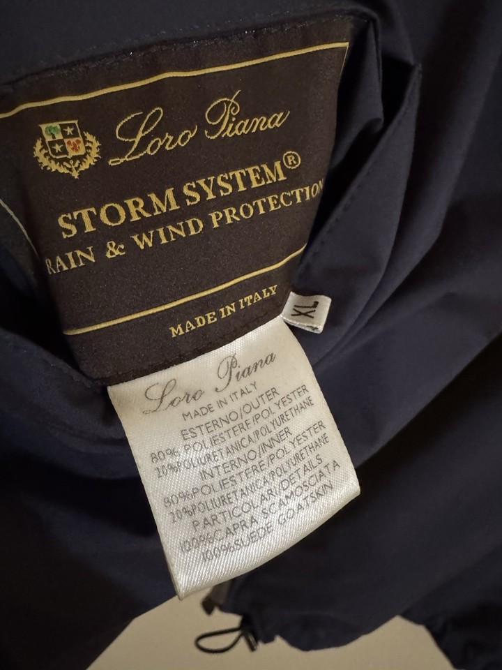 Loro Piana Storm System Rain Wind Reversible Vest Navy Blue Yellow XL ...