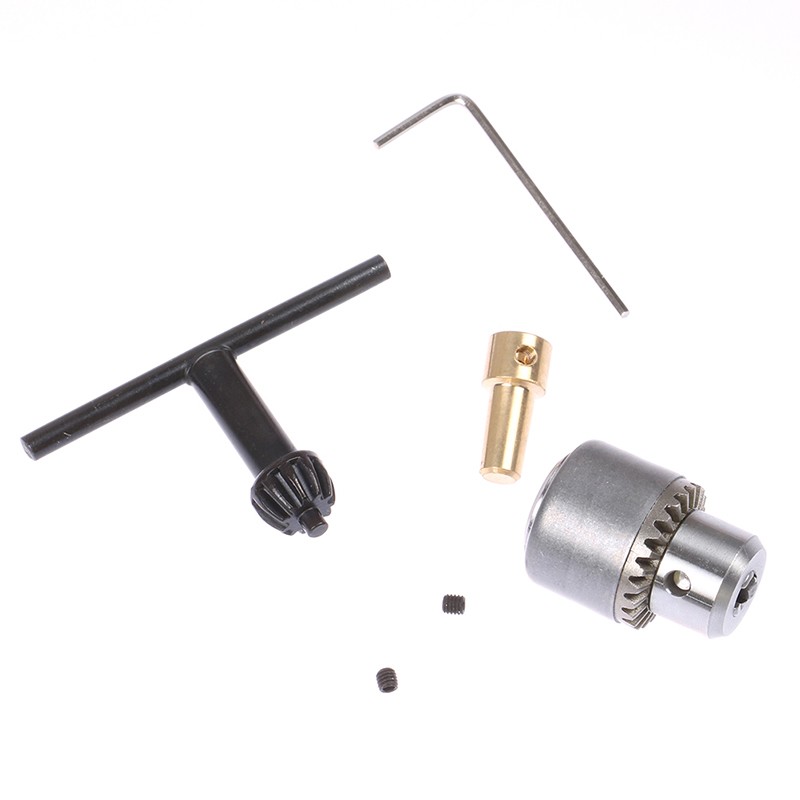 1 Set Mini Drill Chuck Micro 0.3-4mm Taper Mounted Drill Chuck and Wre ...