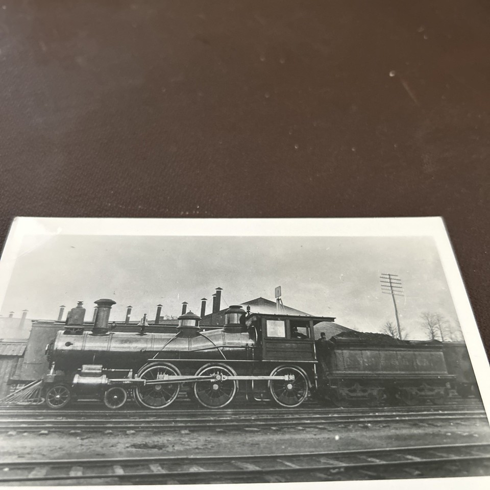 Real Photo Postcard Old Locomotive Railroad Train NEW HAVEN R.R. With ...