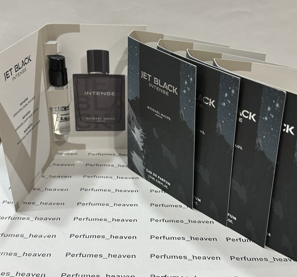 Michael Malul Jet Black Intense 0.05 oz 1.5 ml EDP Spray Mini Travel ...