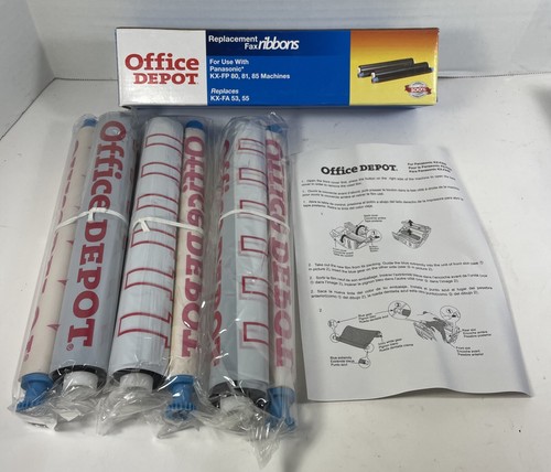 3 Fax Ink Ribbons Panasonic KX-FP 80 81 85 and Replaces KX-FA 53, 55 ...