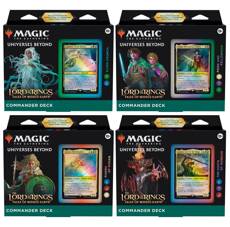 The Lord of the Rings Commander Deck Set - MTG Magic the Gathering ...
