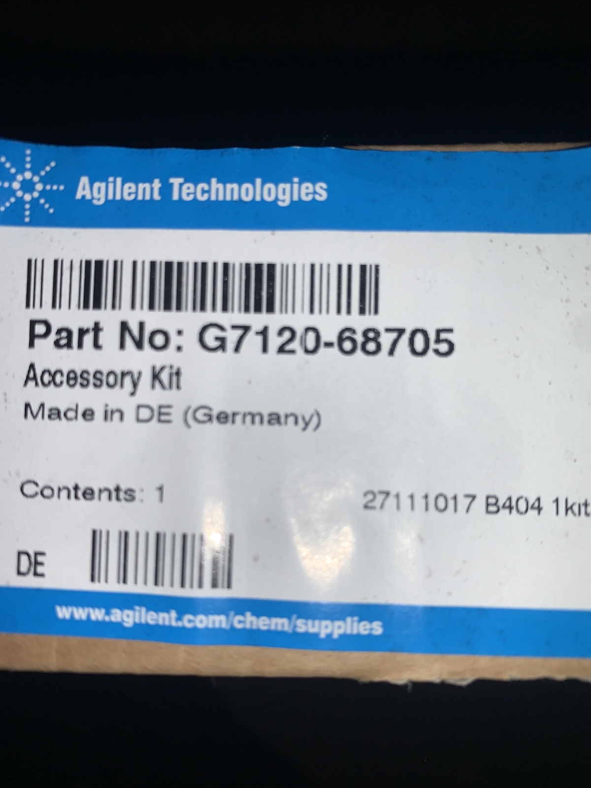 Agilent Repair Part Accessory Kit Part Number G7120-68705 for sale ...