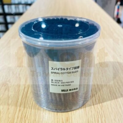 [MUJI] Spiral Cotton Buds Black 200 pcs | eBay