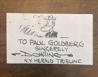 RARE Dan Dowling Cartoonist Original Hand Drawn Comic Art Sketch Signed ...