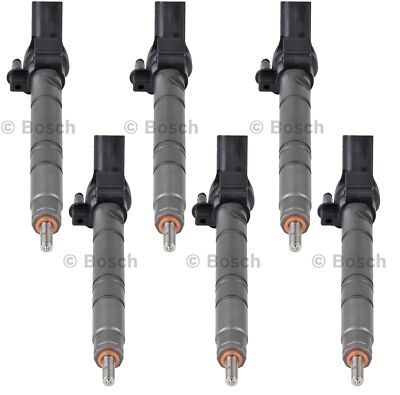 Set of 6 Bosch Common Rail Fuel Injectors for Audi A8 Quattro VW ...