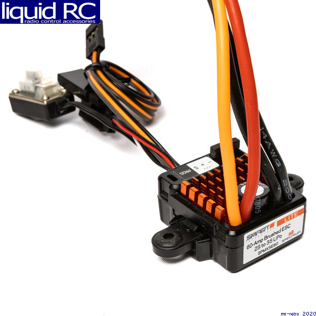 Spektrum Firma 60A Lite Brushed Smart ESC 2S-3S IC3 SPMXSE60 Car Speed ...