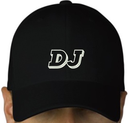 Dj black cap hook and loop closure hat performance music electronic ...