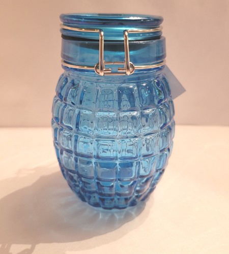 Contained Art, Grenade Blue Colored Glass Airtight Stash Jar 250 ml New ...