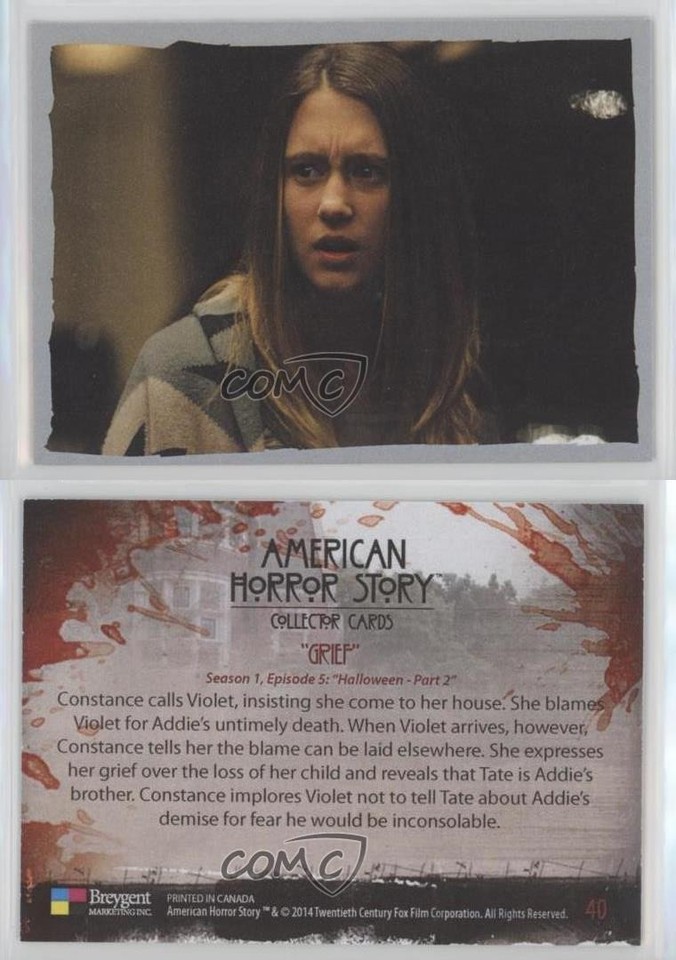 2013-14 Breygent American Horror Story Silver Violet Harmon Grief #40 ...