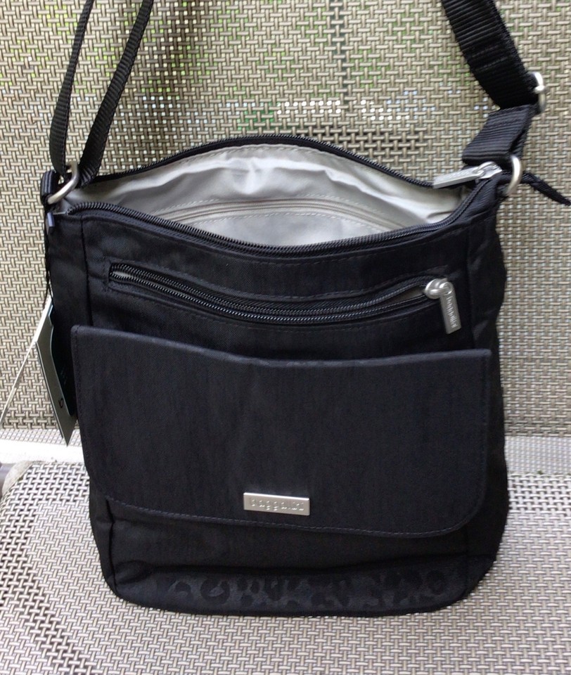 NWT Baggallini Town Bagg Crossbody/Shoulder Bag Black Cheetah $78 MSRP ...