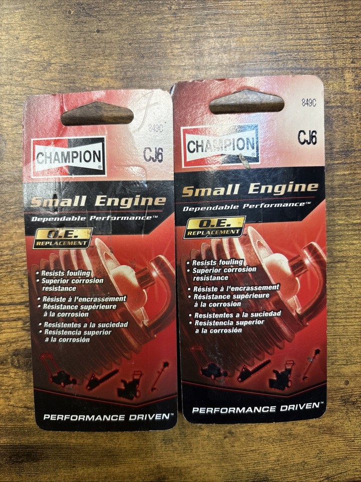 Lot Of 2 Champion CJ6 Copper Plus Chainsaw Spark Plugs 849C Champion | eBay