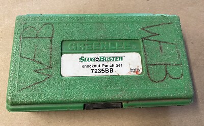 Greenlee Slug Buster Knockout Punch Set 7235BB 1/2" to 1-1/4" Conduit ...