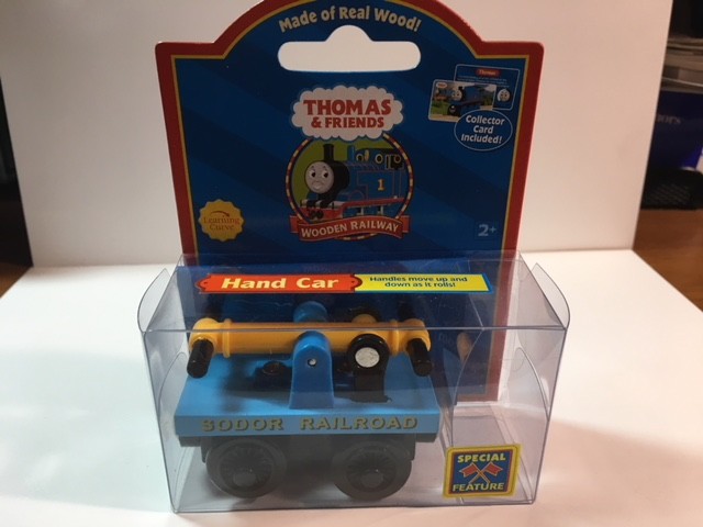 THOMAS THE TANK & FRIENDS - WOOD HANDCAR HAND CAR W/COLLECTOR CARD 2004 ...