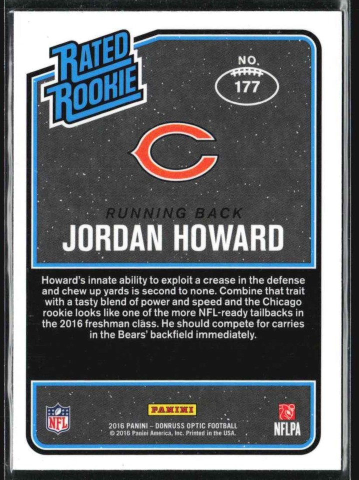 2016 Donruss Optic Jordan Howard RC #177 TS1 | eBay
