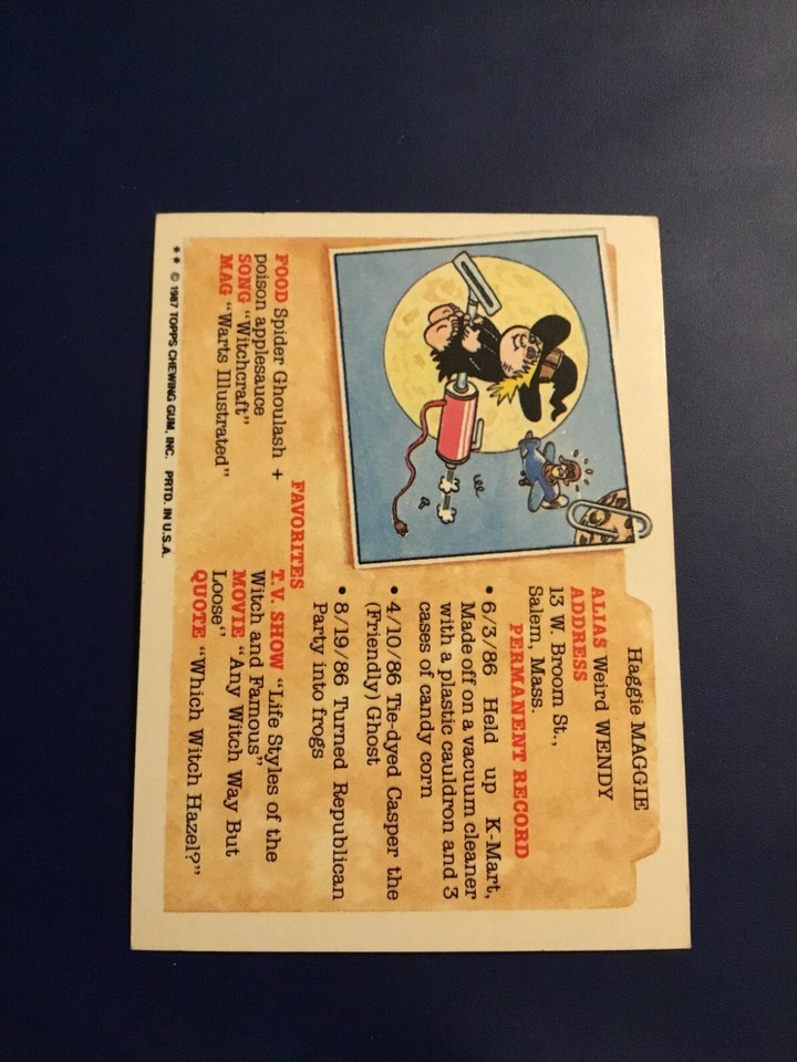 1986 Topps Garbage Pail Kids #288b STICKY NIKKI Original Series 7 GPK ...