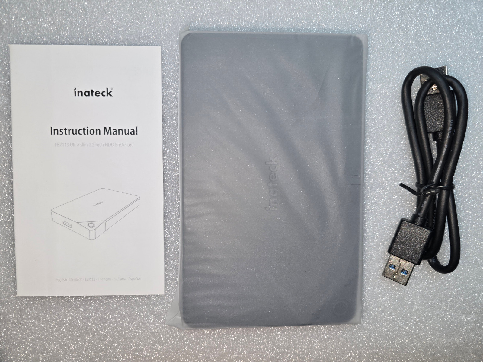 Inateck SATA 2.5" to USB Adapter External HDD SSD Enclosure Case UASP ...