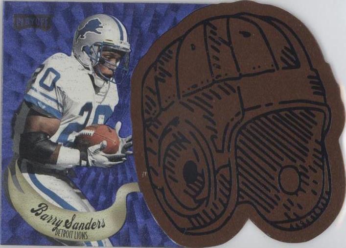1997 Playoff Contenders - Leather Helmets Barry Sanders #4 Blue for ...