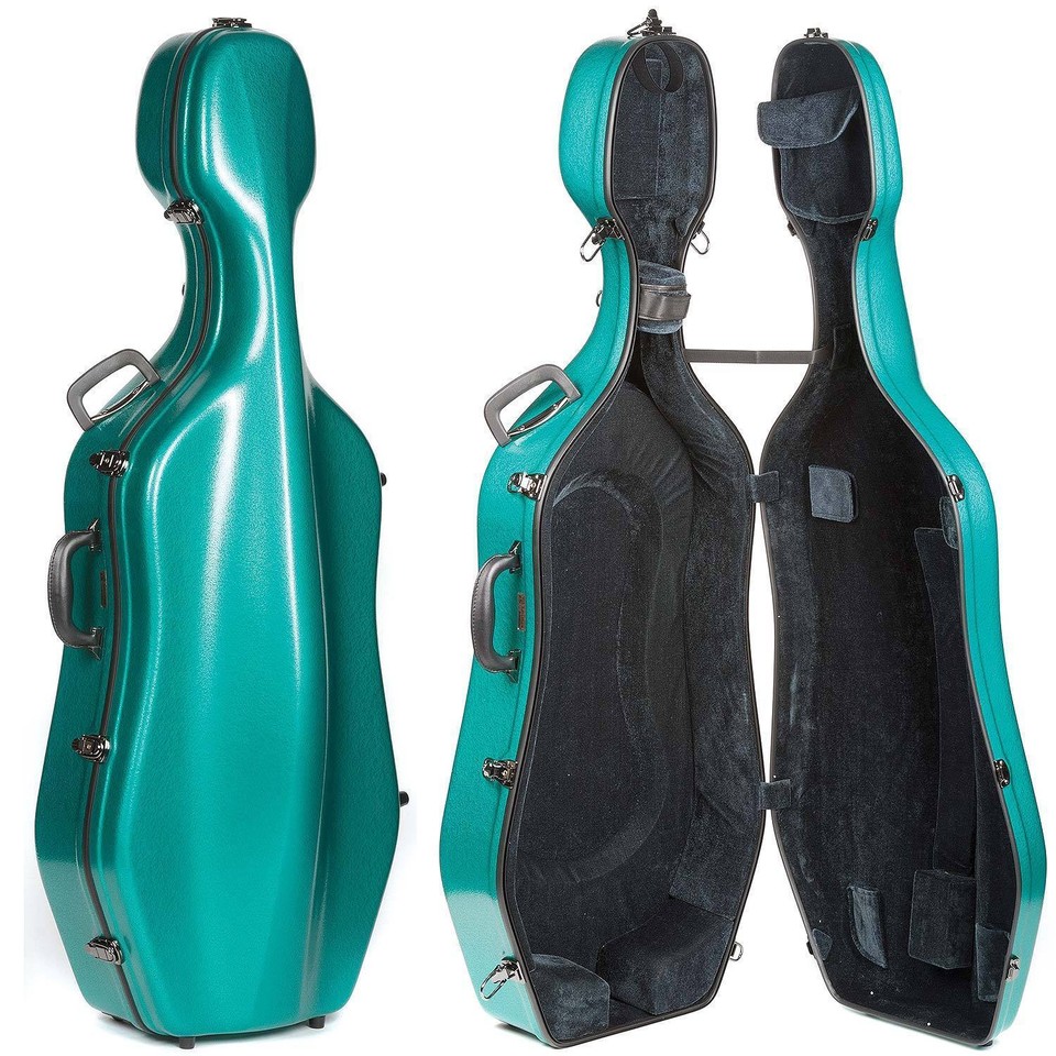 NEW EASTMAN CL-18P FIBERGLASS CELLO HARD CASE, 4/4 SIZE ,CHOOSE COLOR ...