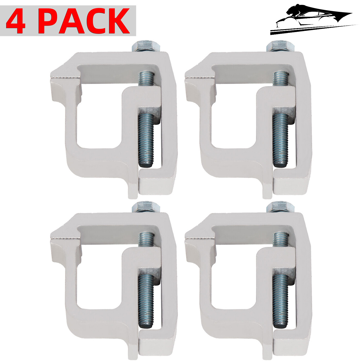 4 PCS Truck Cap Topper Camper Shell Mounting Clamps Heavy Duty Aluminum ...