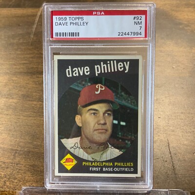 1959 Topps Dave Philley #92 *Phillies* PSA 7 NM | eBay