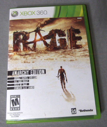 Rage Anarchy Edition Xbox 360 2011 Complete Box Game Instructions ...