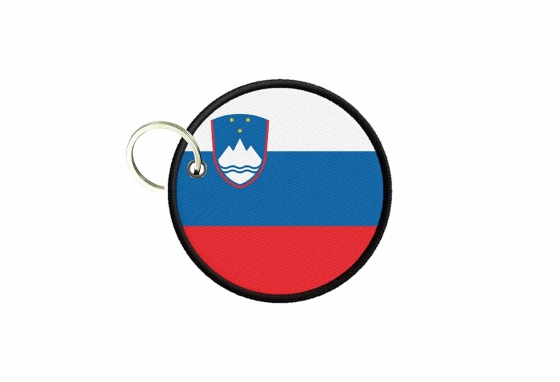 Keychain keyring print flag roundel circle slovenia | eBay Australia