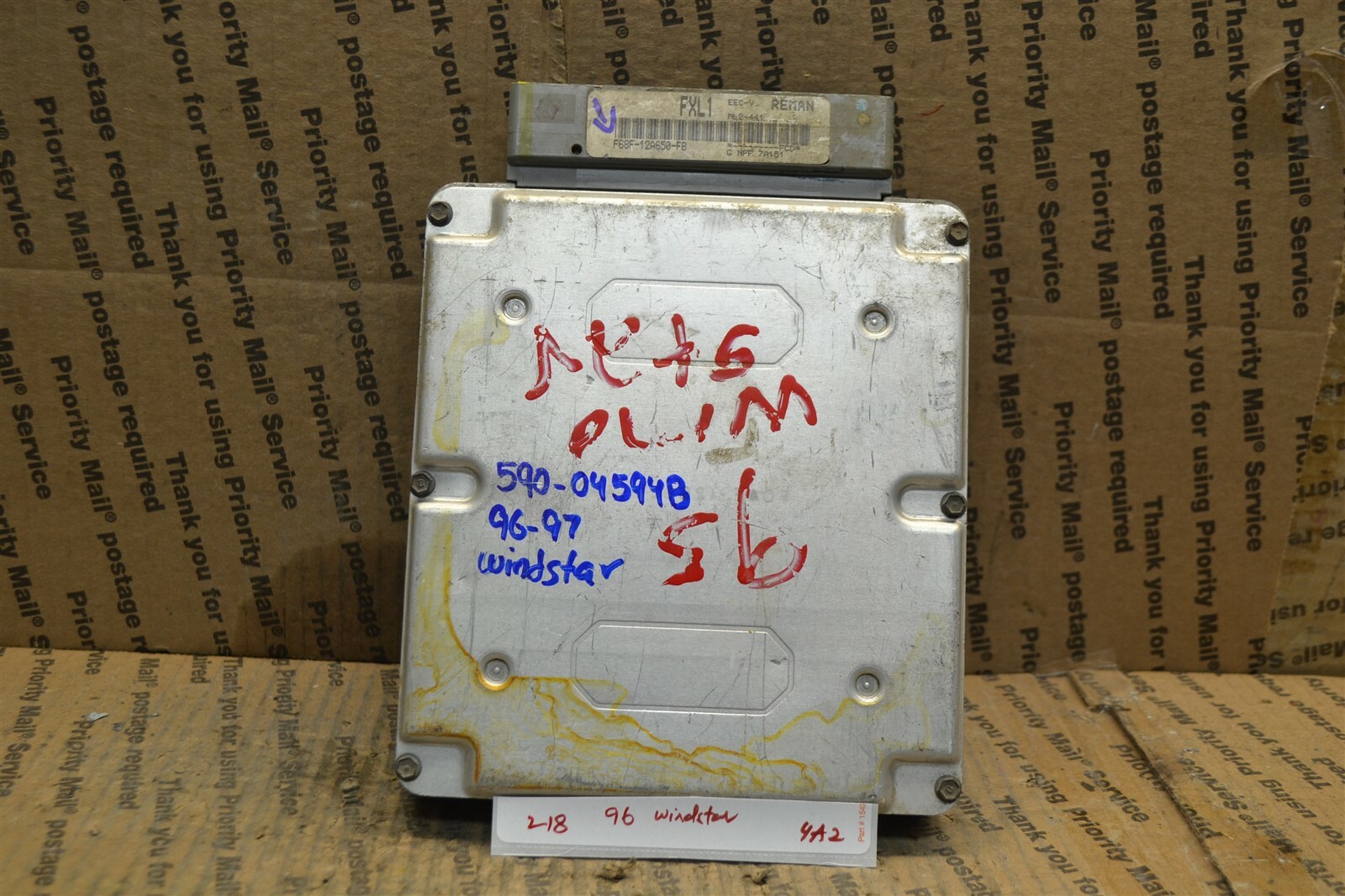 96-97 Ford Windstar 3.8L Engine Control Unit ECU F68F12A650FB Module ...
