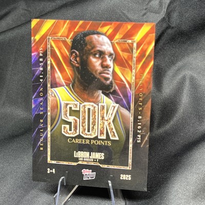 LeBron James 🔥2025 Topps Now Basketball 🔥50k Career Points Card #12 | eBay
