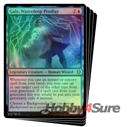 Foil Gale, Waterdeep Prodigy X4 MTG Commander Legends: Battle For ...