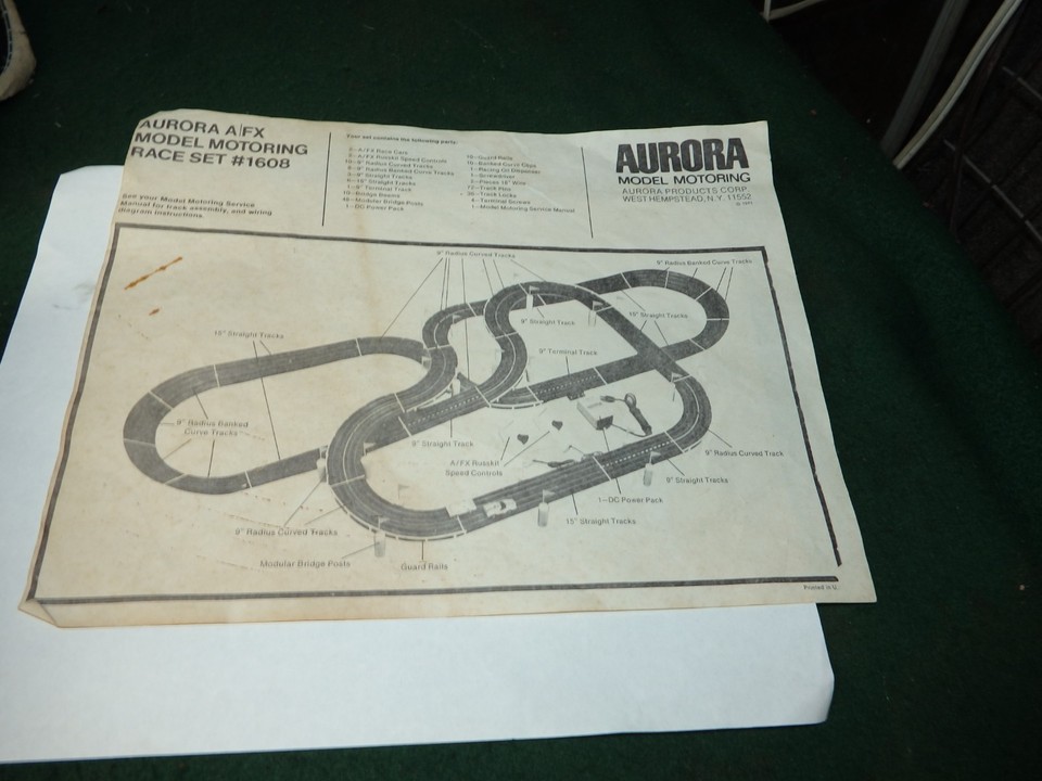 T-Jet Slot Car Set AURORA MODEL MOTORING THUNDERJET 500 SET in AFX BOX ...
