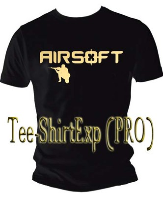 T SHIRT AIRSOFT GOLD TEE SHIRT CO2 SNIPER AEG FAMAS PAINTBALL - S au ...