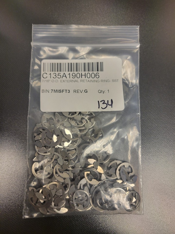 Bag of 7/16 Stainless Steel McMaster-Carr Side Mount External Retaining ...