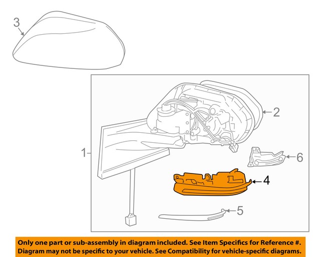 Toyota Prius Cover Outer Mirror RH Passenger 87939-47420 8793947420 USA ...