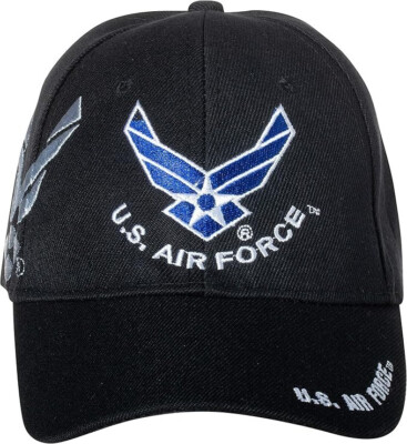 BLACK Officially Licensed United States Air Force Embroidered Baseball ...