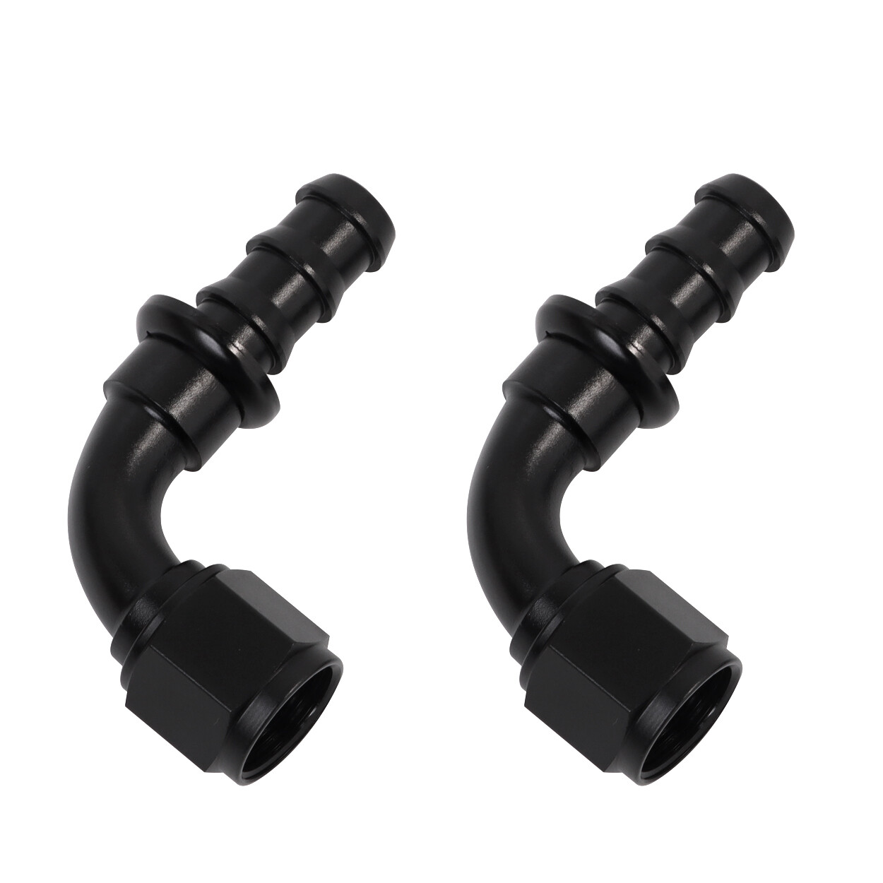 LokoCar 10AN 90 Degree Push Lock Fuel Rubber Hose End Fittings Barb 5/8 ...