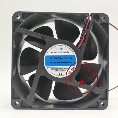 1 pcs LEIPOLE Fan F2E-120S-24 DC24V 12038 12CM cabinet/welder cooling ...