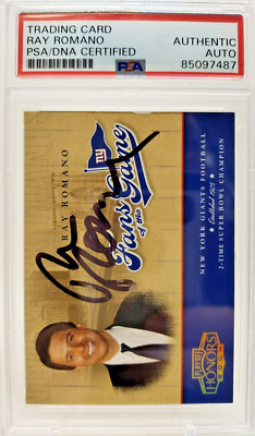 RAY ROMANO AUTO 2004 Playoff Honors Fans of the Game PSA DNA Signed NY ...