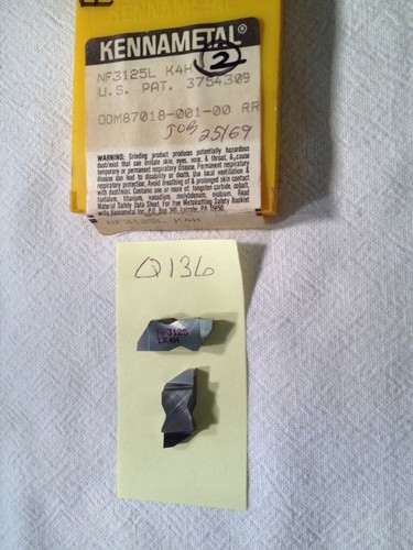 10 NEW KENNAMETAL TOP NOTCH NF (NG) 3125L CARBIDE INSERTS. GRADE K4H ...