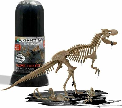 Discovery Dino Skeleton Tar Pit search & Uncover Bones PUZZLE build ...