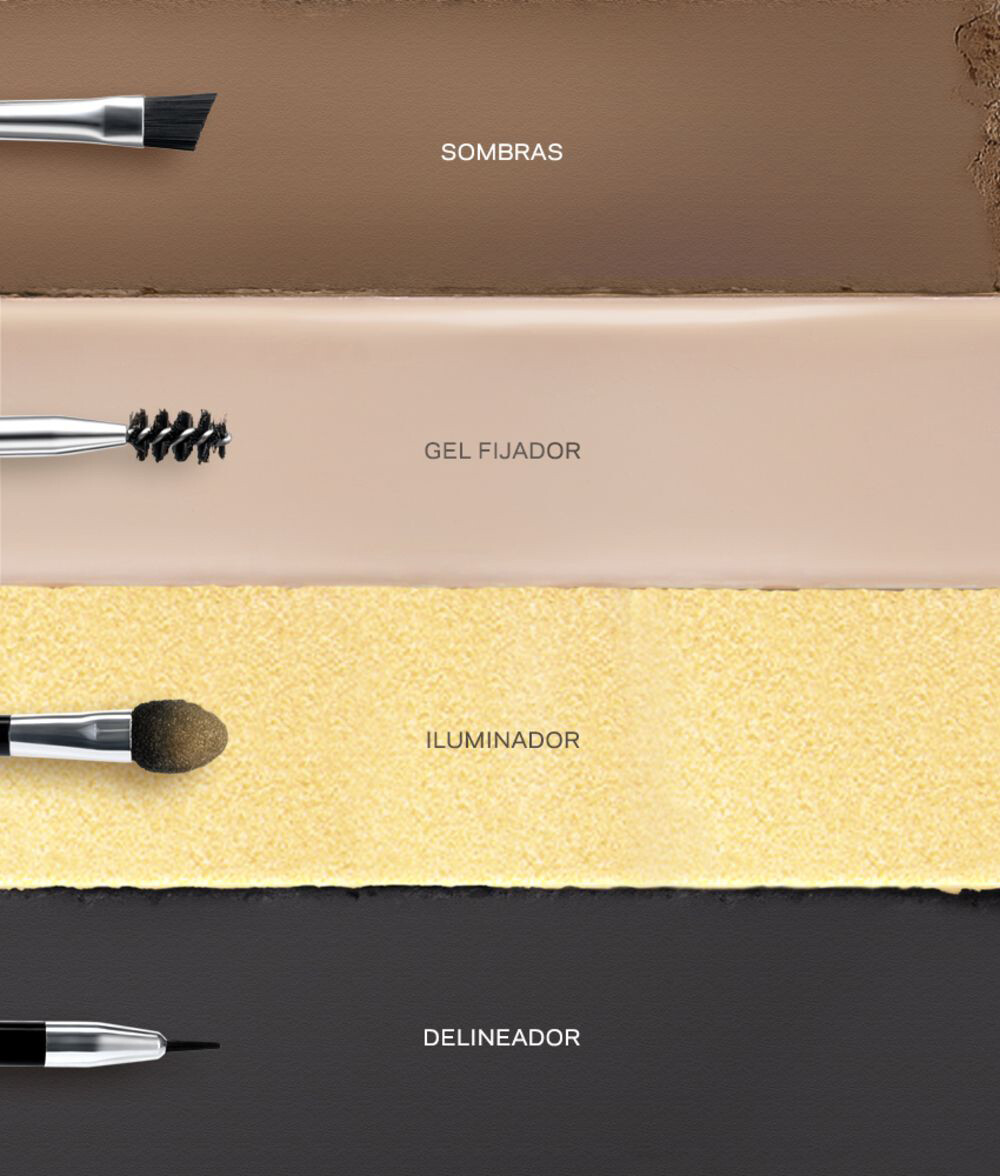 L'Bel Brow and Eye Perfecting Kit, Shadow-Eyeliner, Illuminator, Gel ...