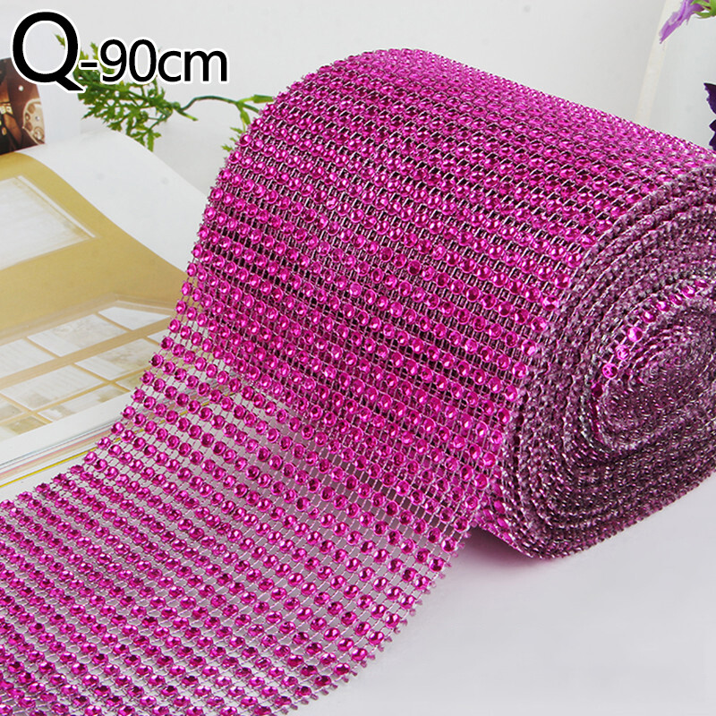 1Roll Crystal Diamond Mesh Wrap Roll Rhinestone Bling Ribbon Wedding ...