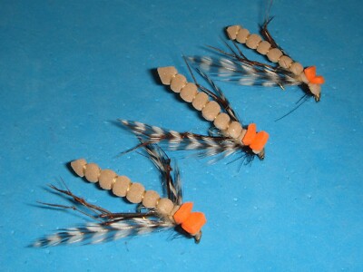 FLY FISHING FLIES - Extended Body Tan FOAM CRANE FLY size #10 (6 pcs ...