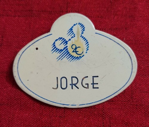 Vintage Disney 20 Years Employee Name Tag - Jorge - Well USED | eBay