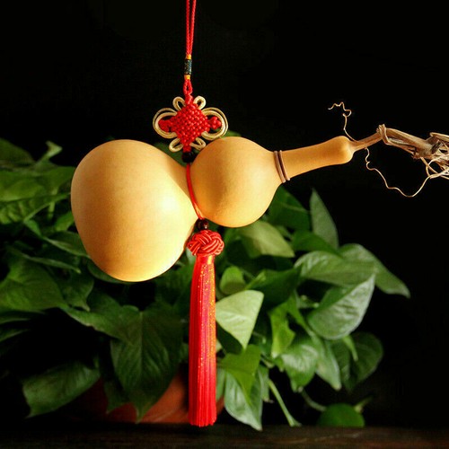 1X Natural Gourd Wine Water Bottle Feng Shui Calabash Pendant Ornament ...