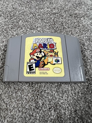 Vintage Paper Mario Nintendo 64 N64 Video Game Cartridge Authentic 2001 ...